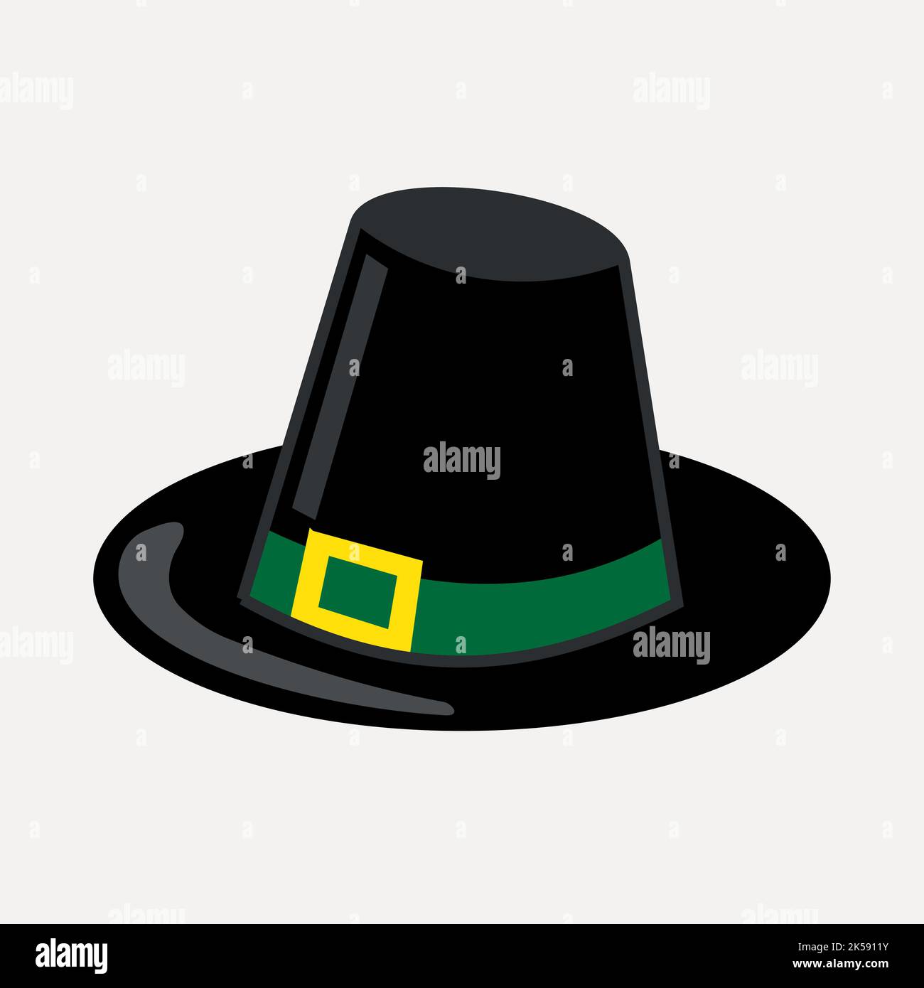 Pilgrim hat clipart, apparel illustration vector Stock Vector Image ...