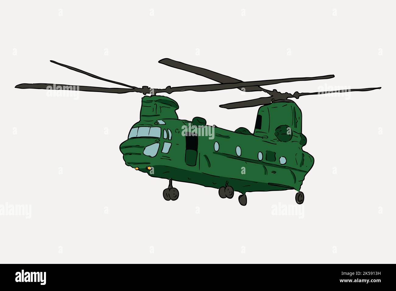 Chinook helicopter clipart, transportation illustration vector Stock ...