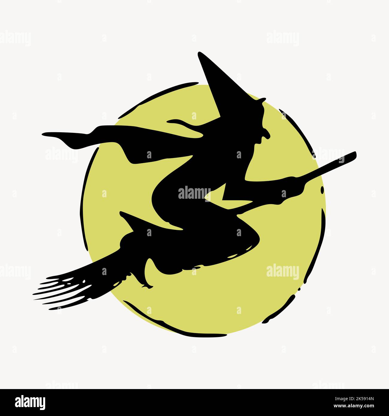 Flying witch clipart hi-res stock photography and images - Alamy