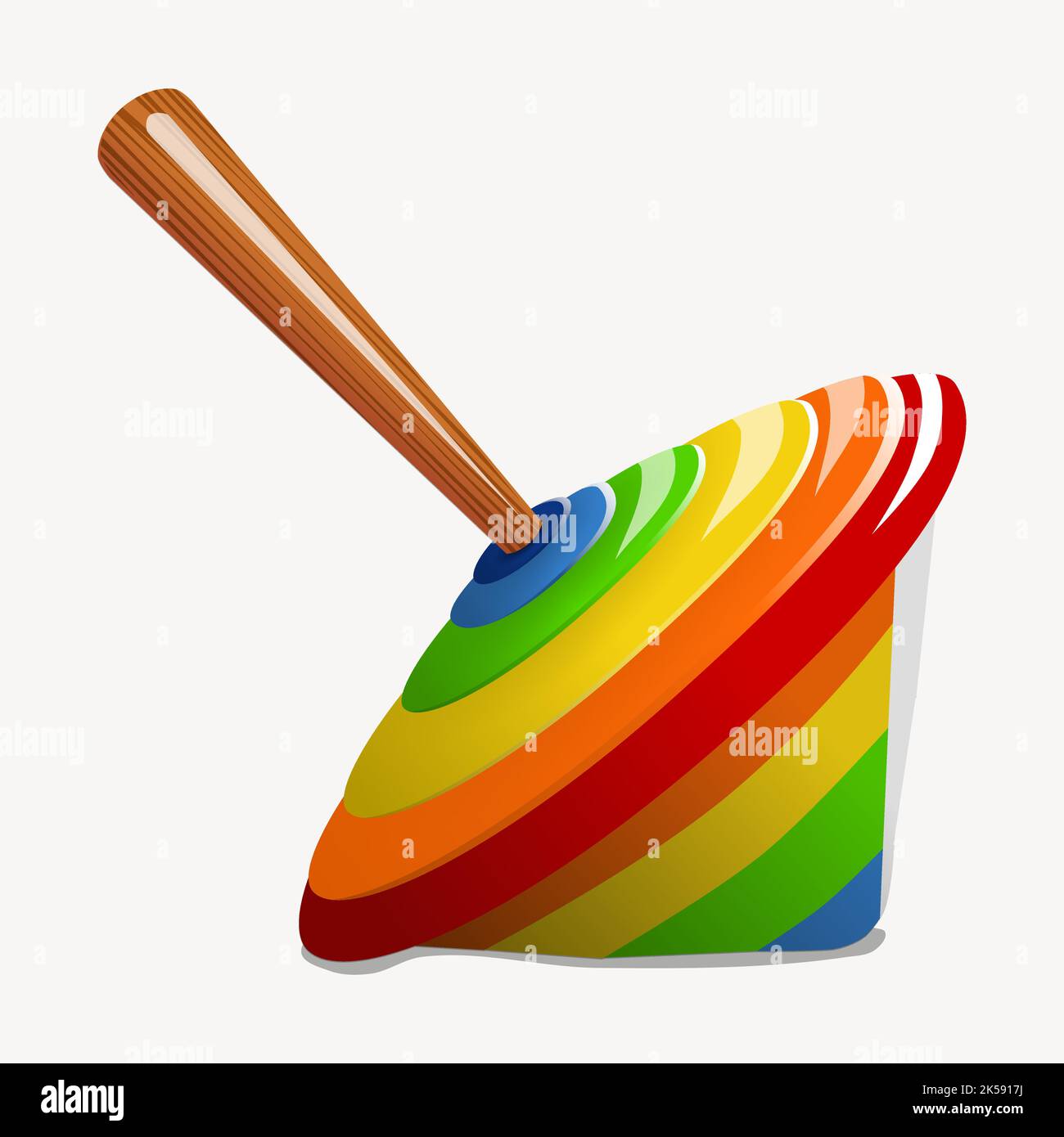 Humming top clipart, kid's toy illustration vector Stock Vector Image ...