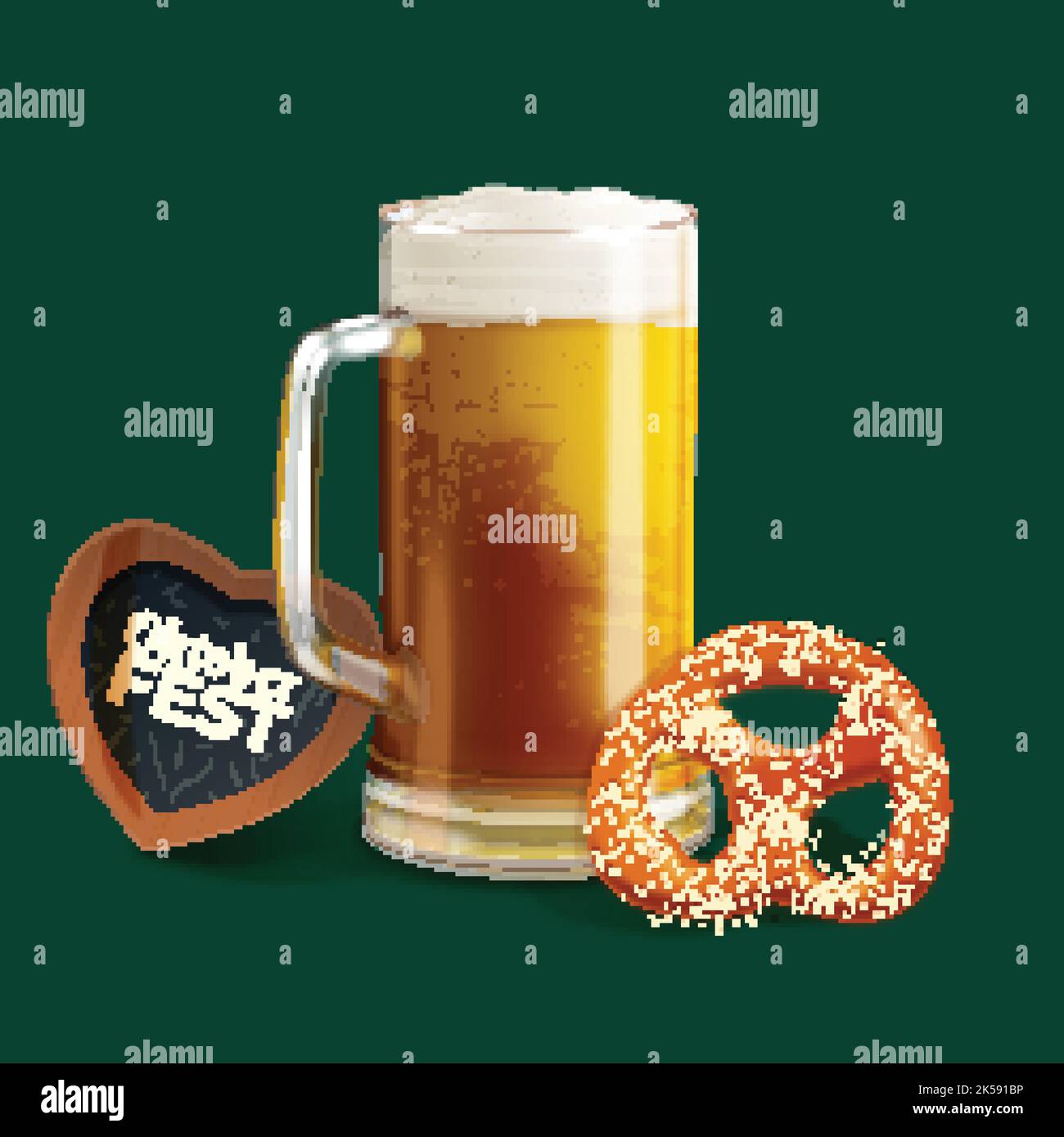 realistic oktoberfest vector design illustration Stock Vector Image ...