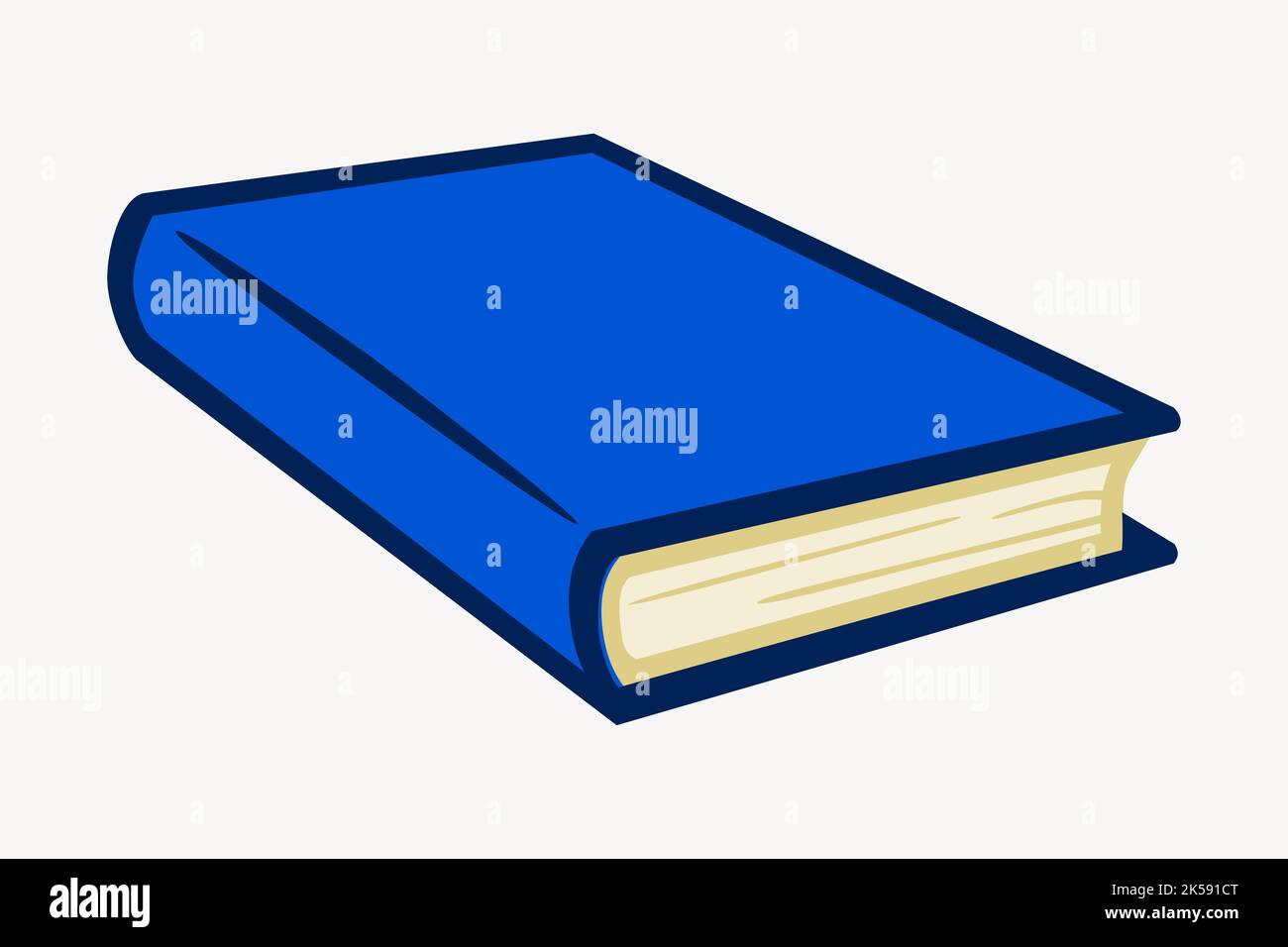 Blue book sticker, stationery illustration vector Stock Vector Image ...