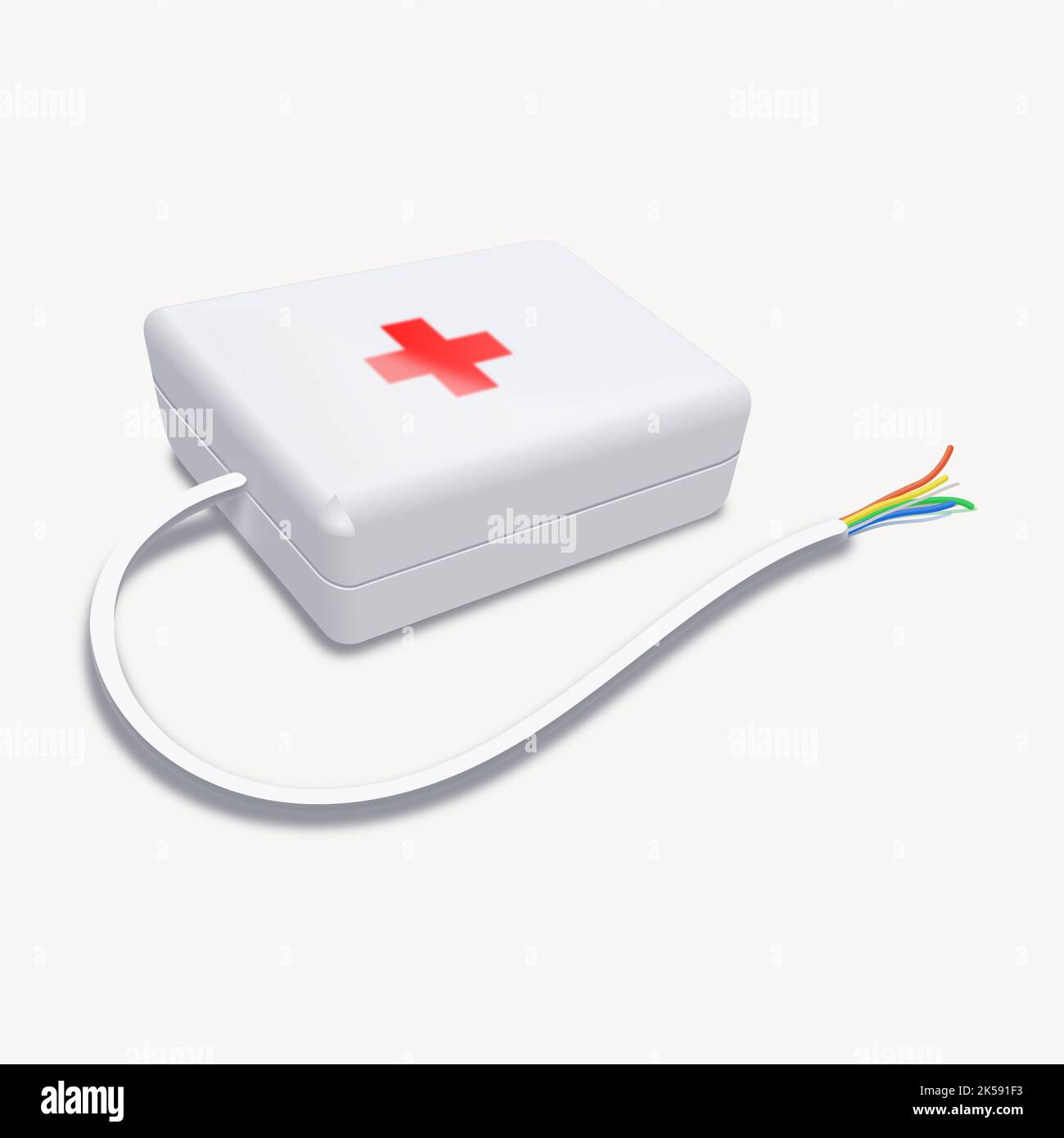 Computer first aid box sticker, system maintenance illustration vector ...