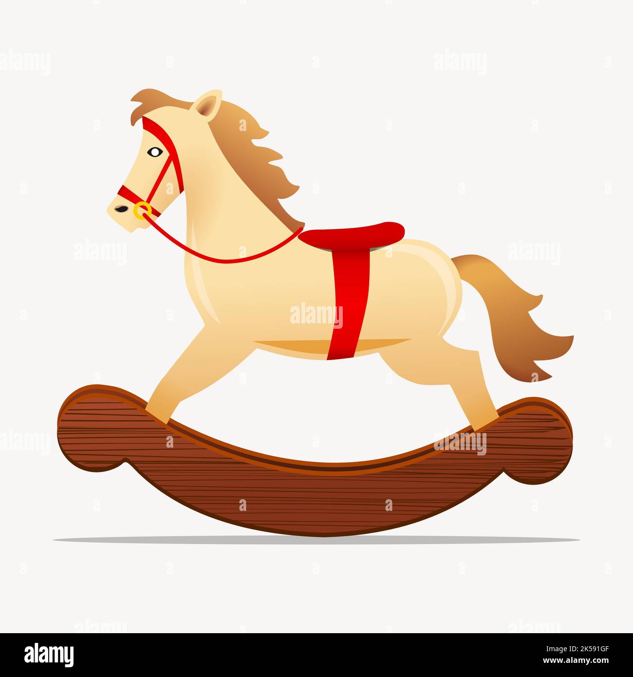 Rocking horse clipart, kid's toy illustration vector Stock Vector Image ...