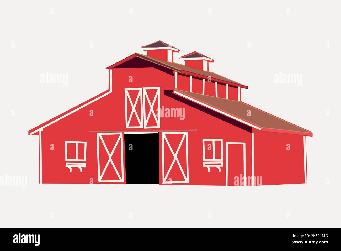 Red barn clipart Stock Vector Images - Alamy