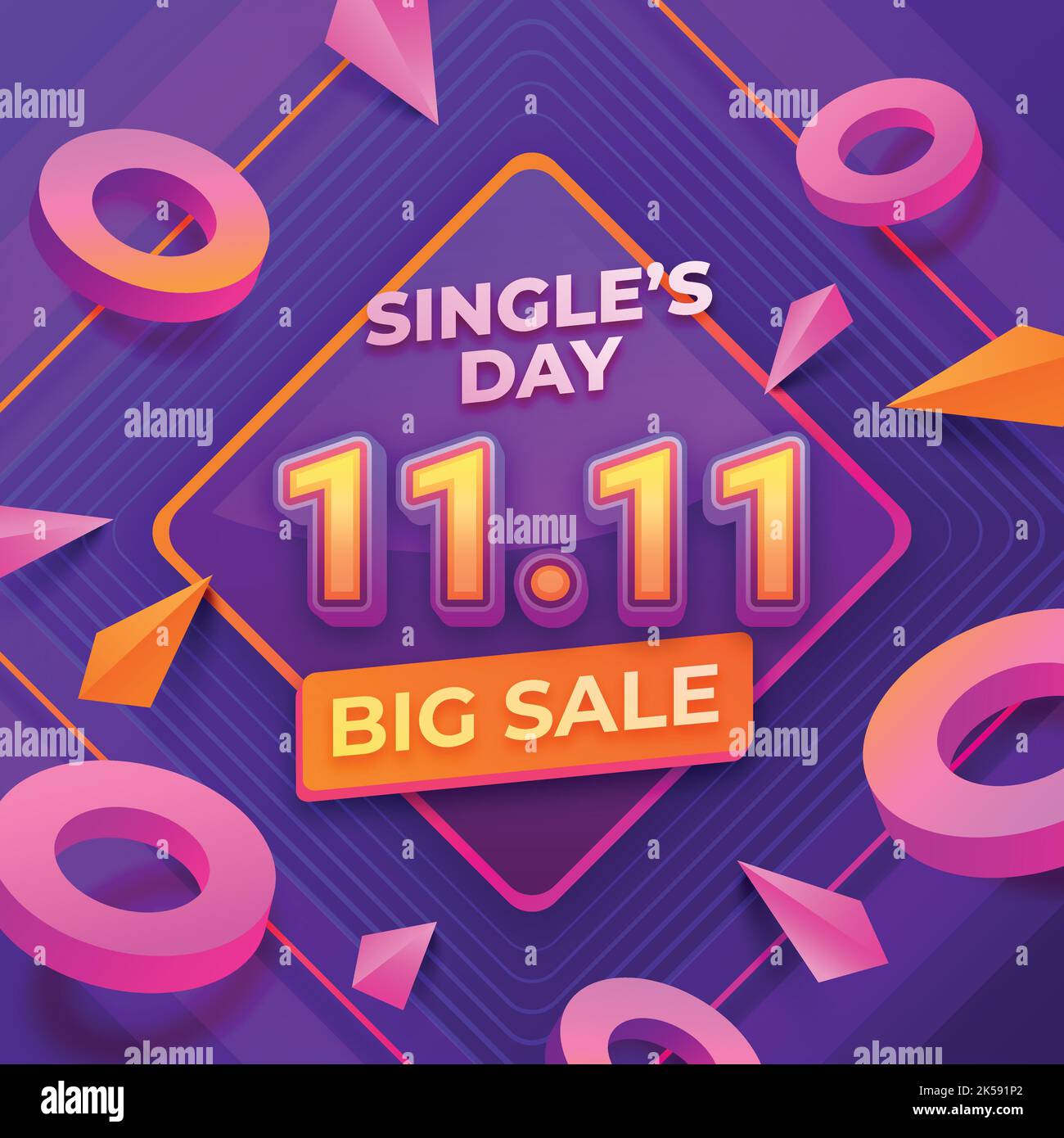 realistic single s day sale illustration vector design illustration ...