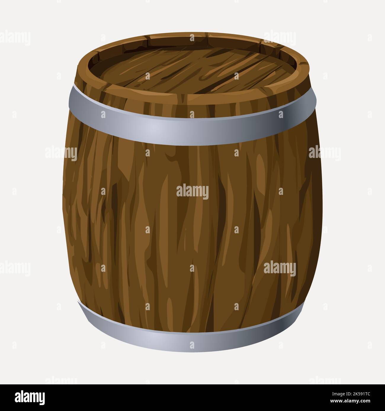 Wine barrel clipart, object illustration vector Stock Vector Image ...