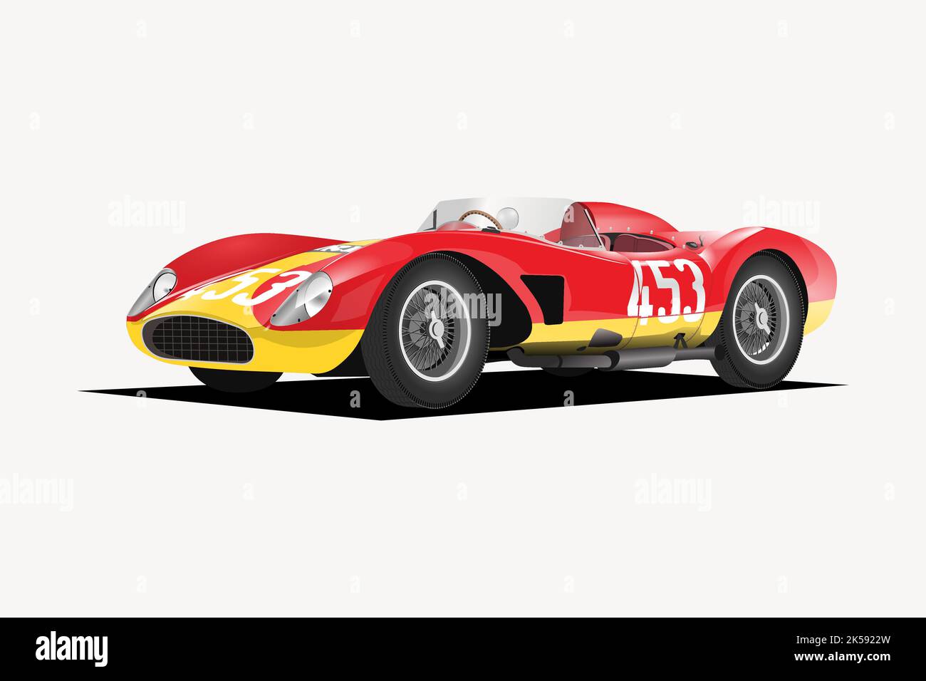 Racing car sticker, vehicle illustration vector Stock Vector Image ...