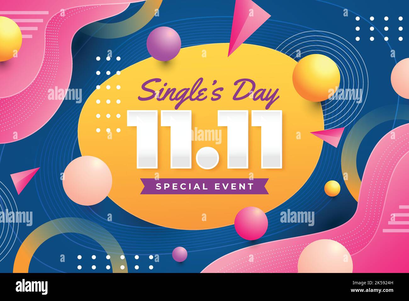 realistic single s day background vector design illustration Stock ...