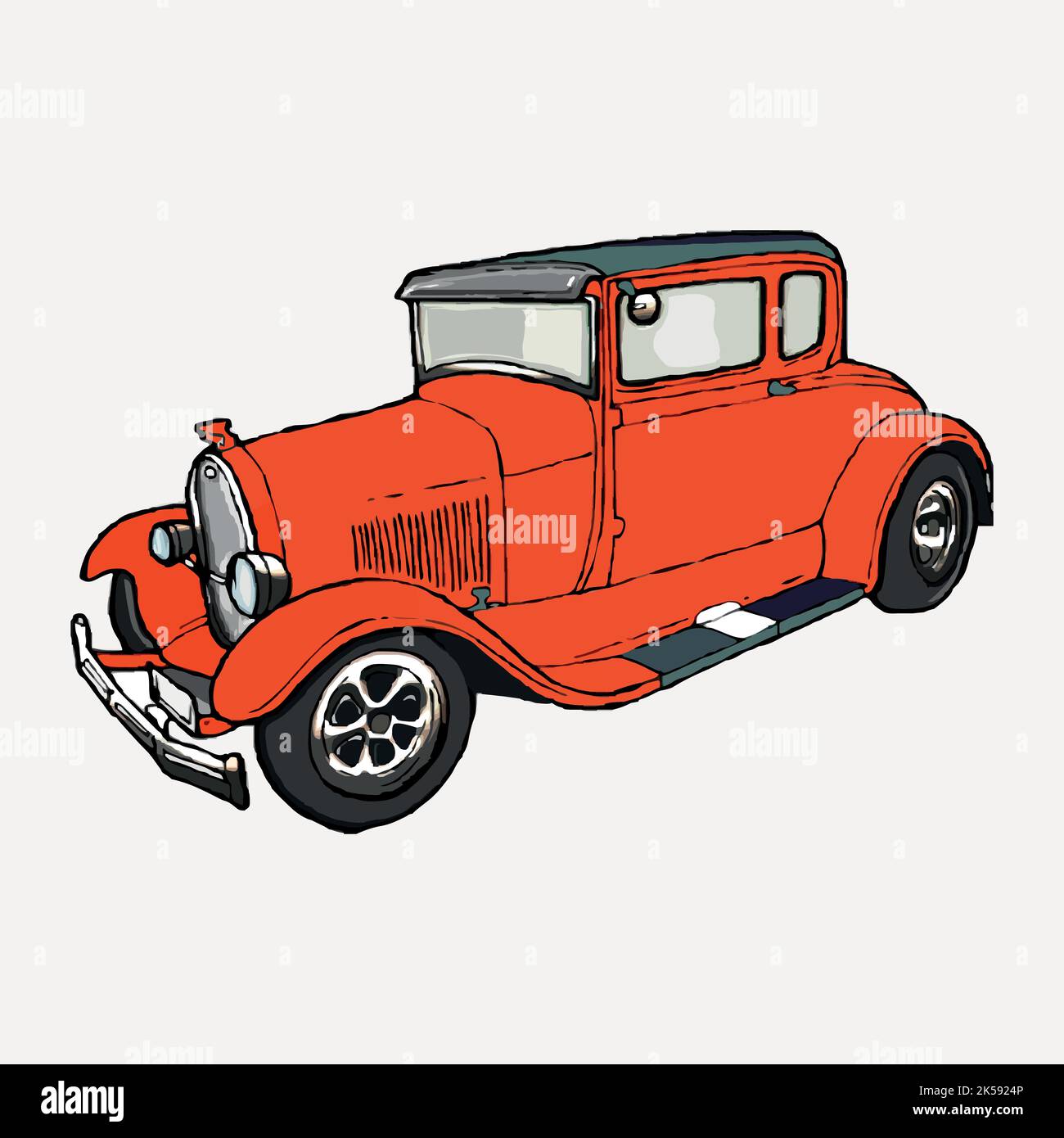 American classic car clipart, transportation illustration vector Stock ...