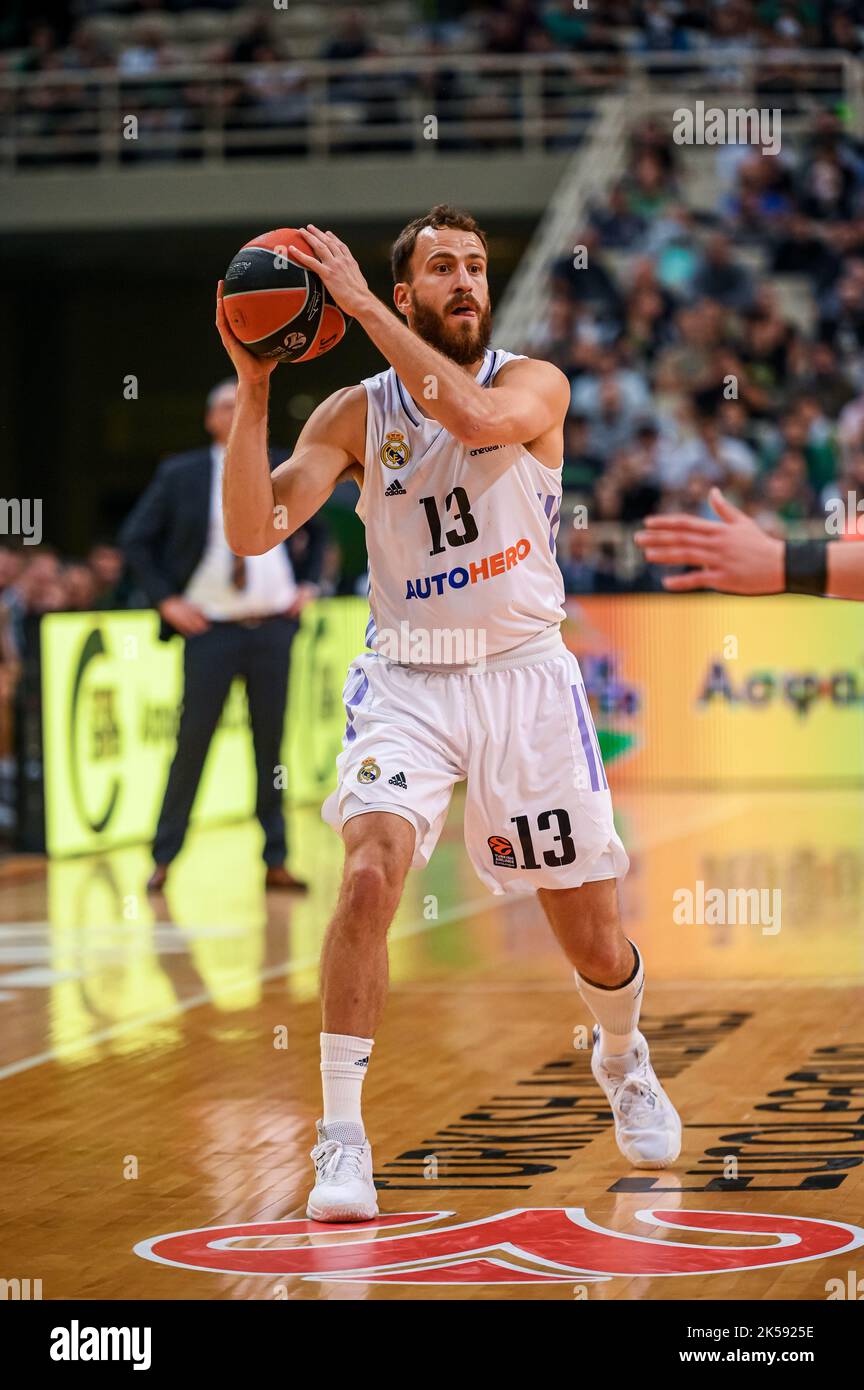 Athens, Lombardy, Greece. 6th Oct, 2022. 13 SERGIO RODRIGUEZ of Real ...