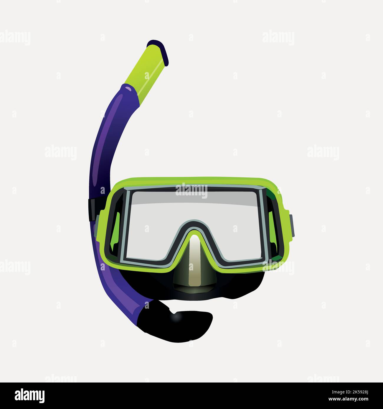 Snorkel clipart, object illustration vector Stock Vector Image & Art ...