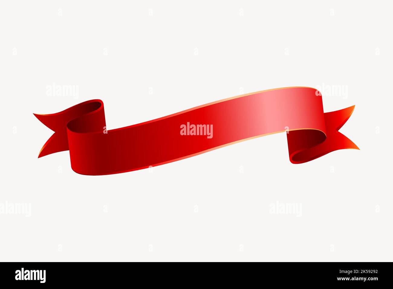 Ribbon banner sticker, red illustration vector Stock Vector Image & Art ...
