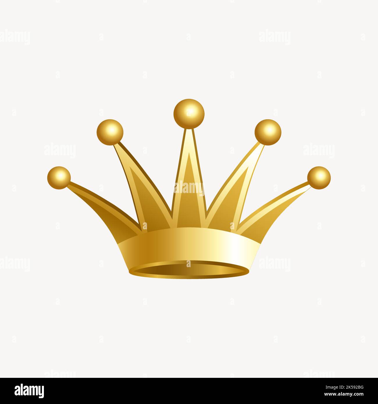 Gold crown sticker, object illustration vector Stock Vector Image & Art ...