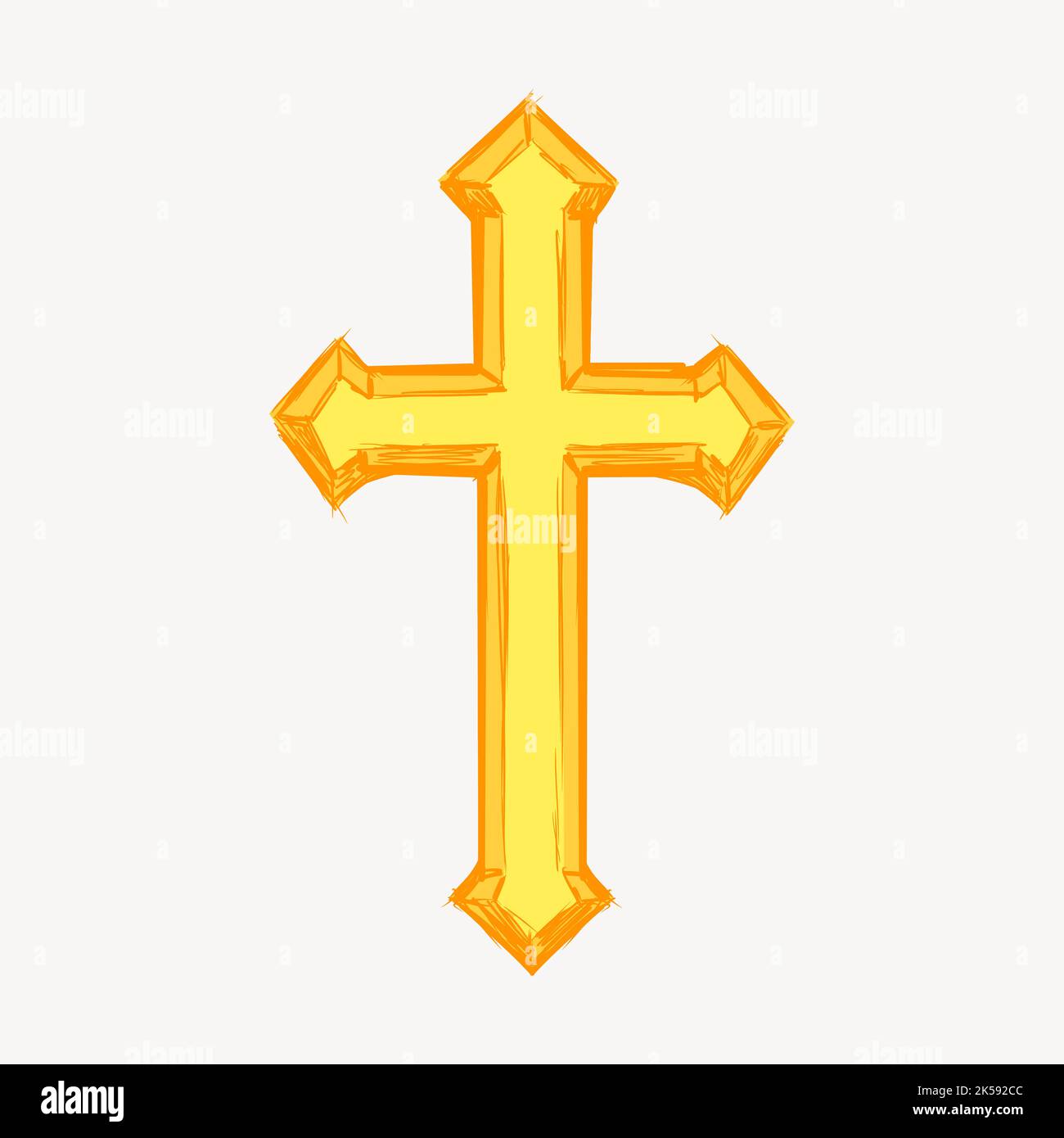 Christian cross clipart, religious illustration vector Stock Vector ...
