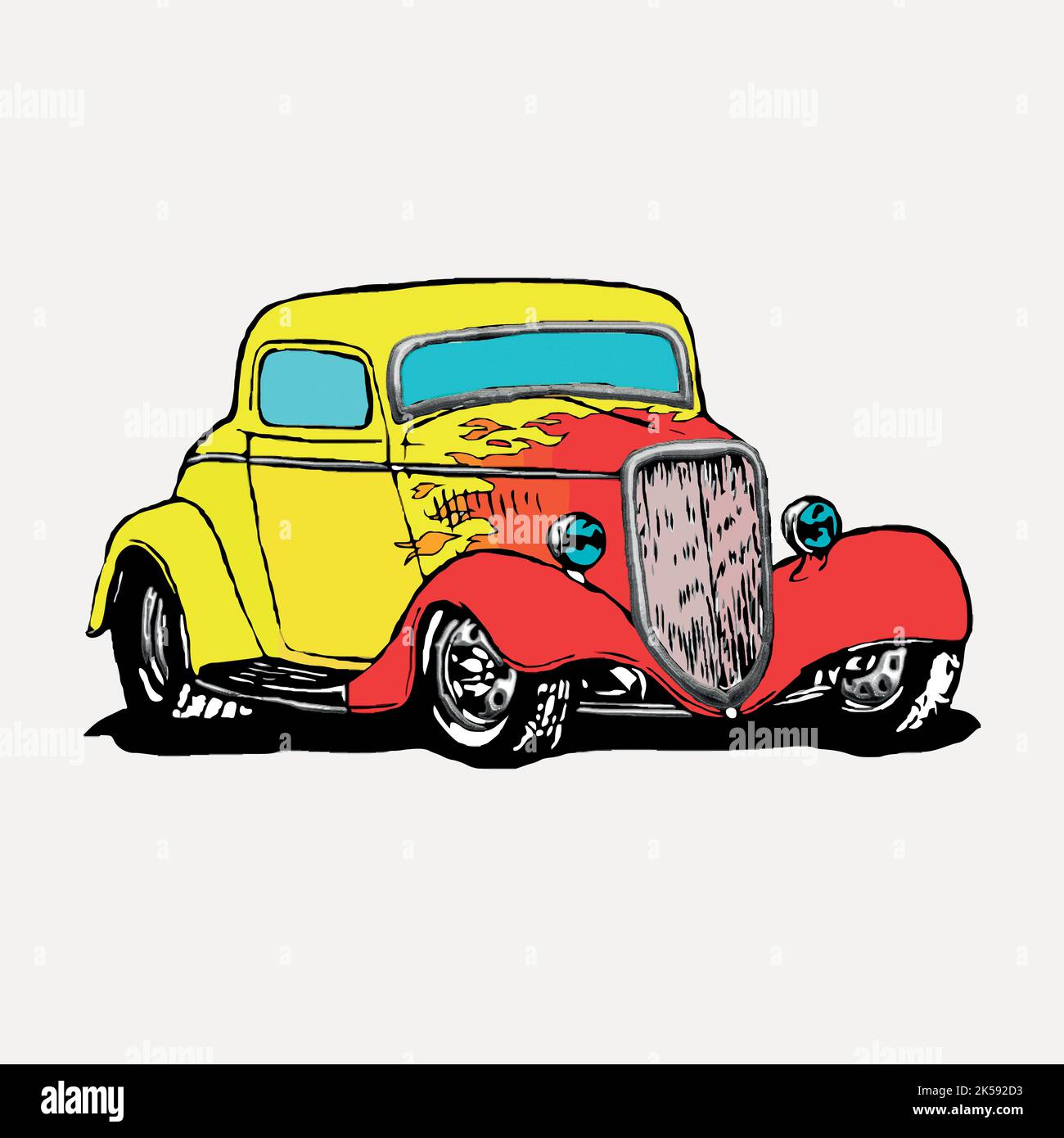 Classic car clipart, transportation illustration vector Stock Vector ...