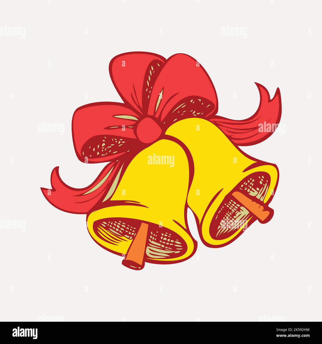 Christmas bells clipart, object illustration vector Stock Vector Image ...