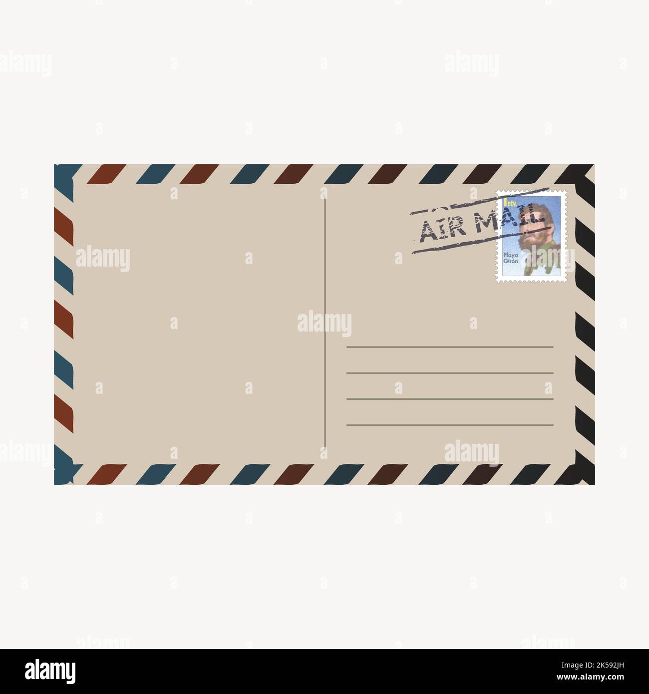 Postcard clipart, stationery illustration vector Stock Vector Image ...