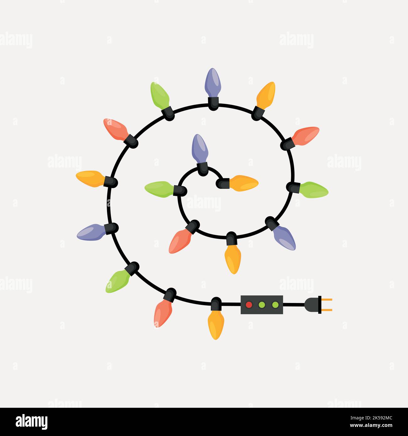 Christmas lights clipart, object illustration vector Stock Vector Image ...