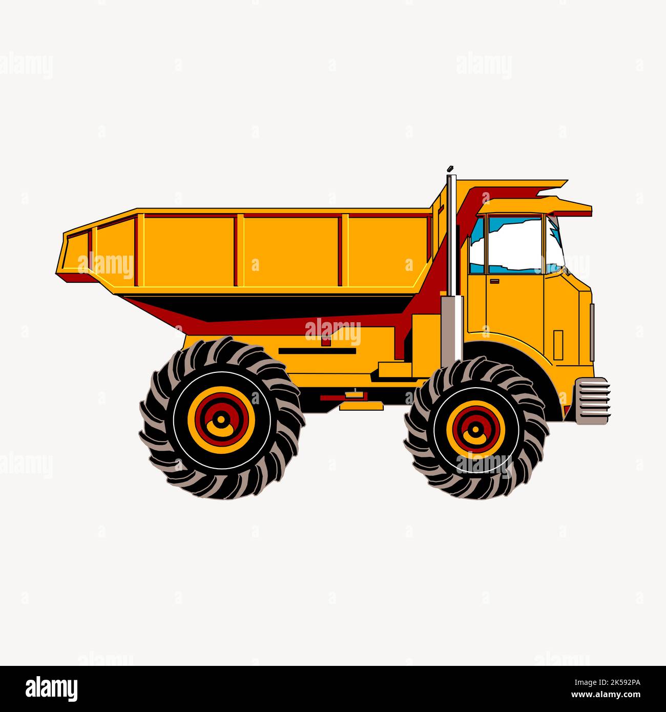 Dump truck clipart, vehicle illustration vector Stock Vector Image ...
