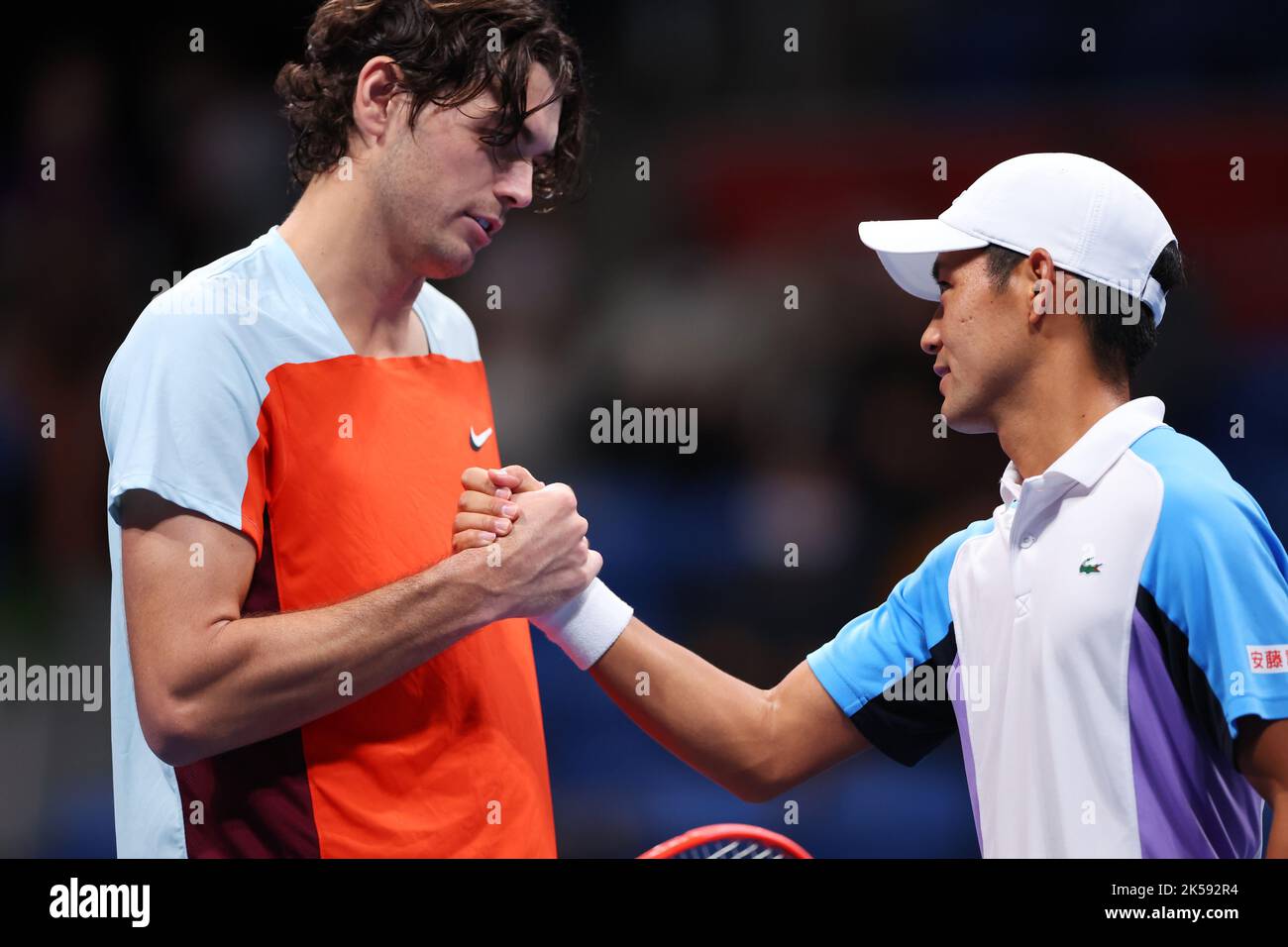 Ariake Colosseum, Tokyo, Japan. 6th Oct, 2022. (L to R) Taylor Fritz ...