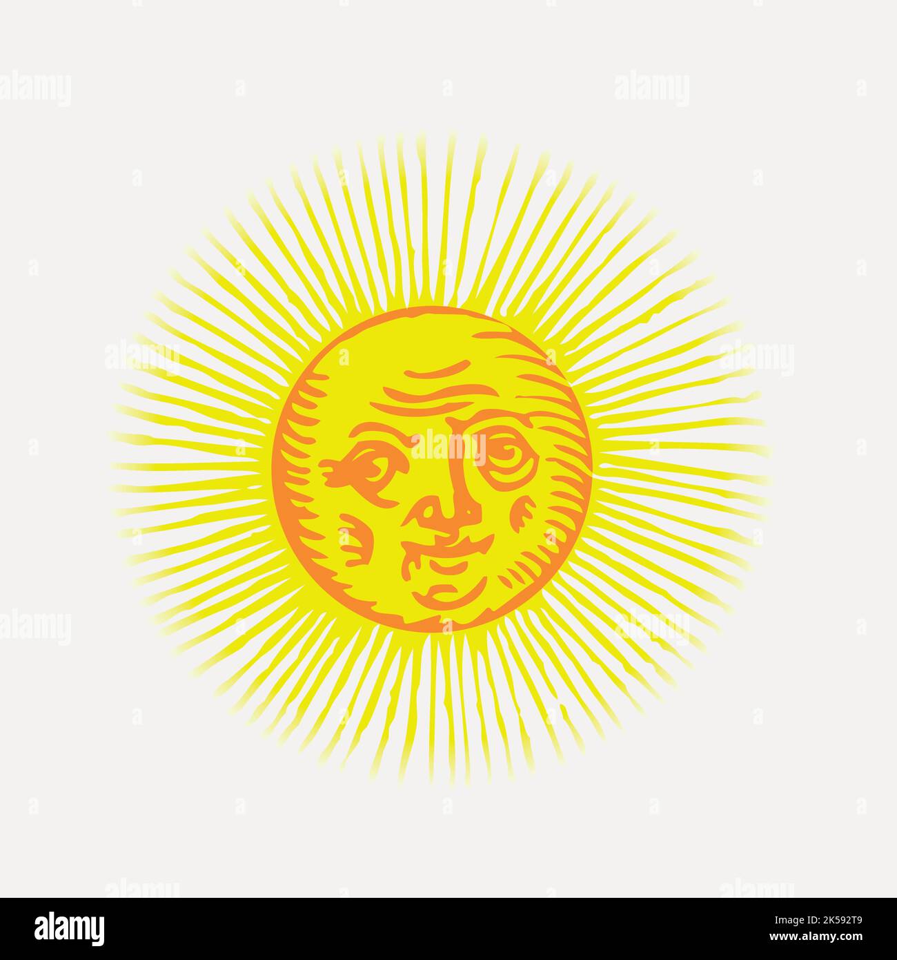 Sun clipart, celestial art illustration vector Stock Vector Image & Art ...