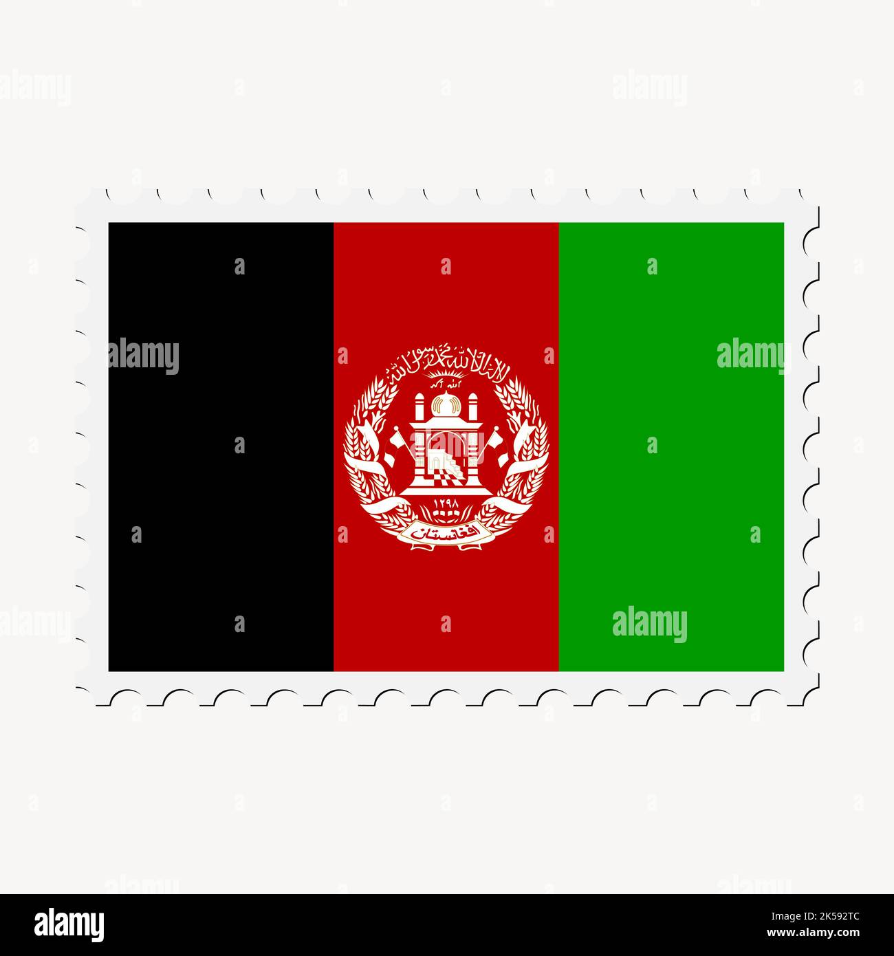 Afghanistan flag clipart, postage stamp vector Stock Vector Image & Art ...
