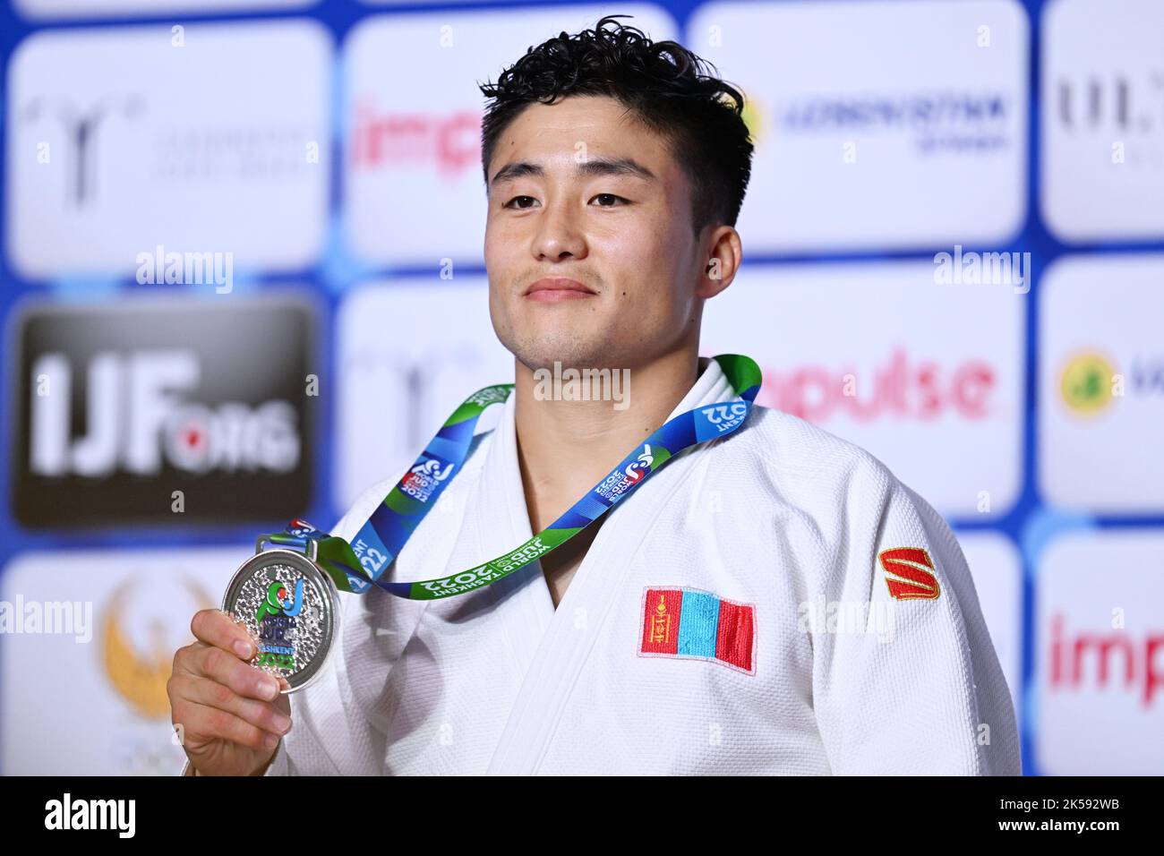 Tashkent, Uzbekistan. Credit: MATSUO. 6th Oct, 2022. Ariunbold Enkhtaivan (MGL) Judo : World ...