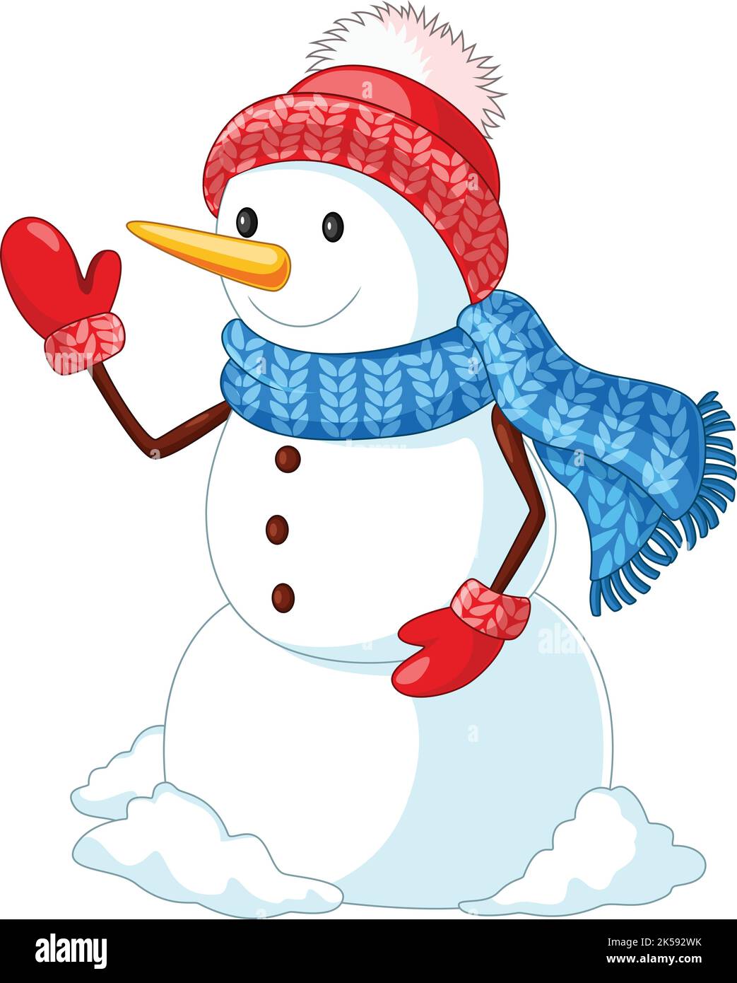 Snowman face wearing hat Stock Vector Images - Alamy