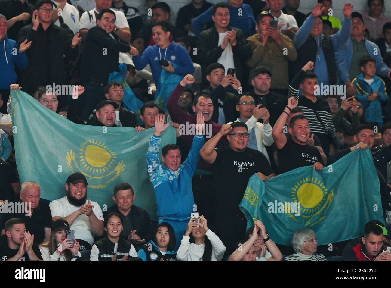 Tashkent, Uzbekistan. Credit: MATSUO. 6th Oct, 2022. Kazakhstan Fans ...