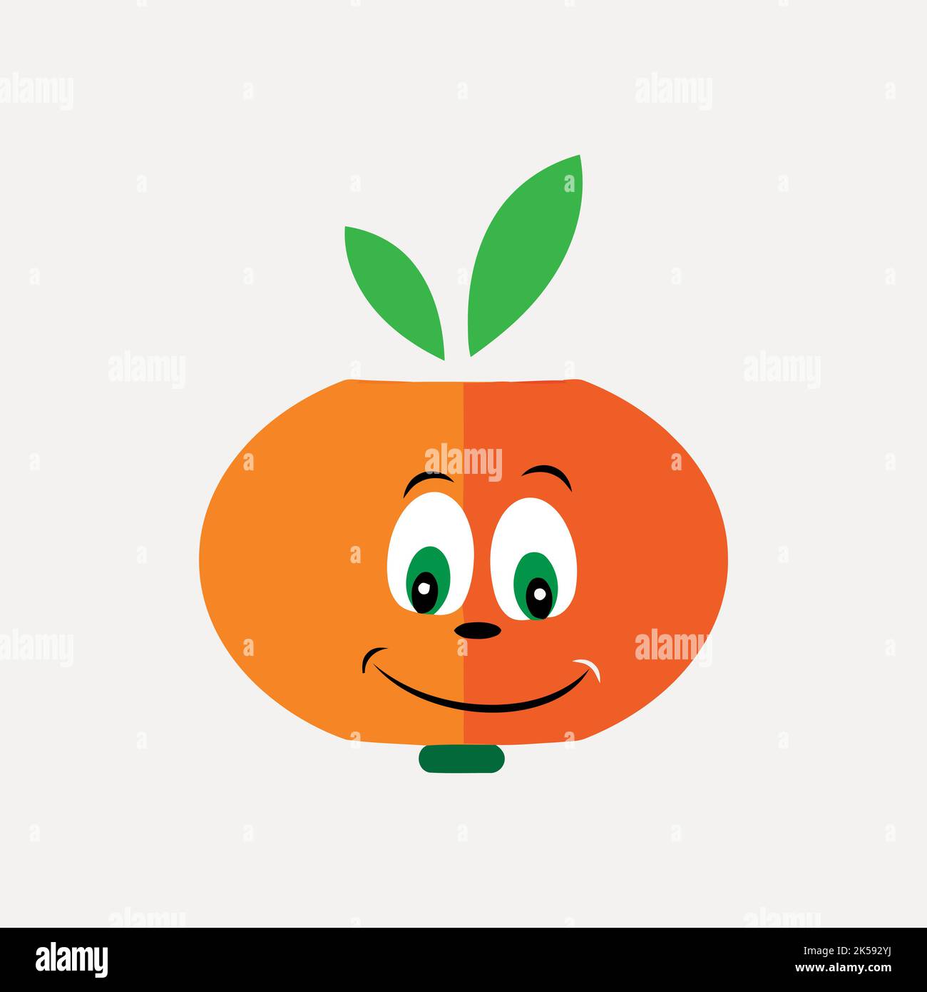 Cartoon orange clipart, fruit illustration vector Stock Vector Image ...