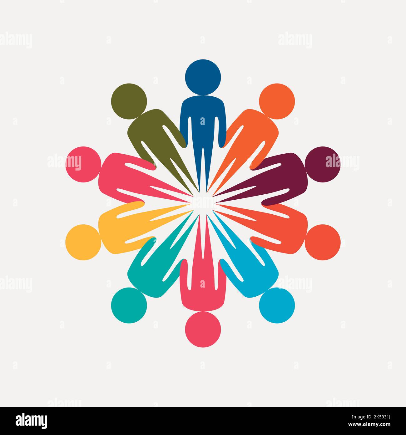 Colorful people clipart, icon illustration vector Stock Vector Image ...