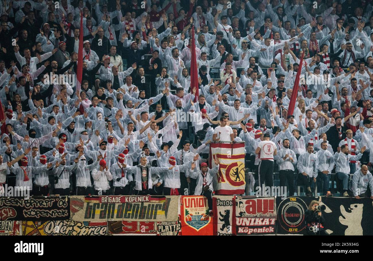 Malmoe, Sweden. 06th Oct, 2022. Football fans of Union Berlin seen on ...