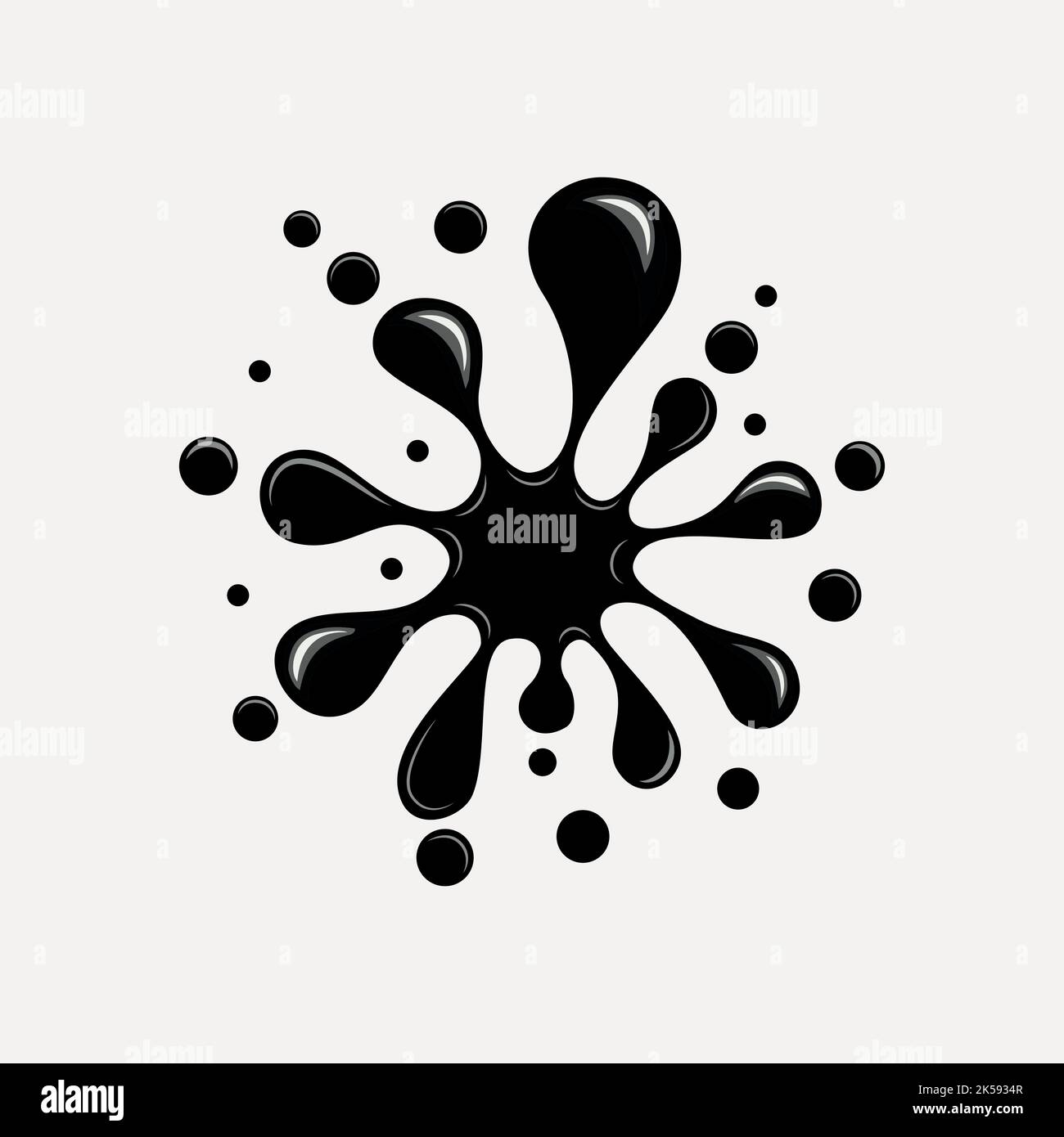 Black splash clipart, texture illustration vector Stock Vector Image ...