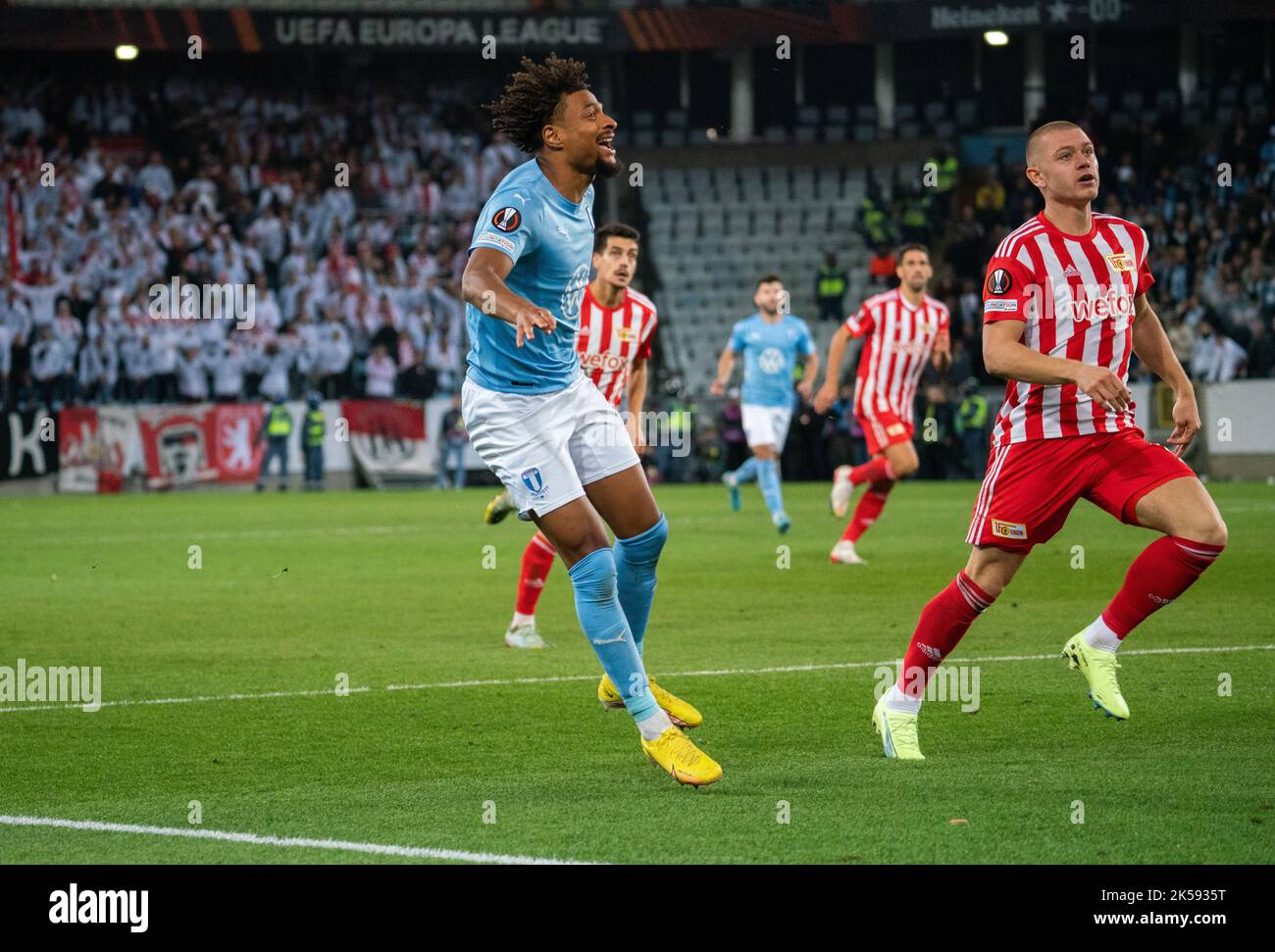 Malmoe, Sweden. 06th Oct, 2022. Joseph Ceesay (15) of Malmo FF seen ...