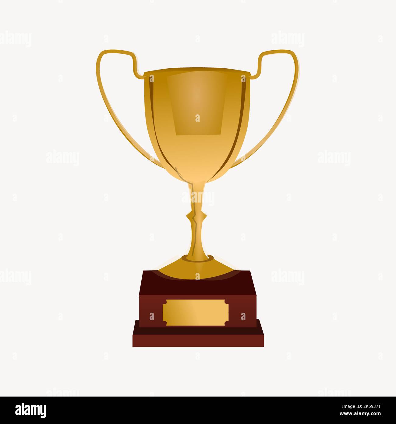 Gold trophy sticker, object illustration vector Stock Vector Image ...