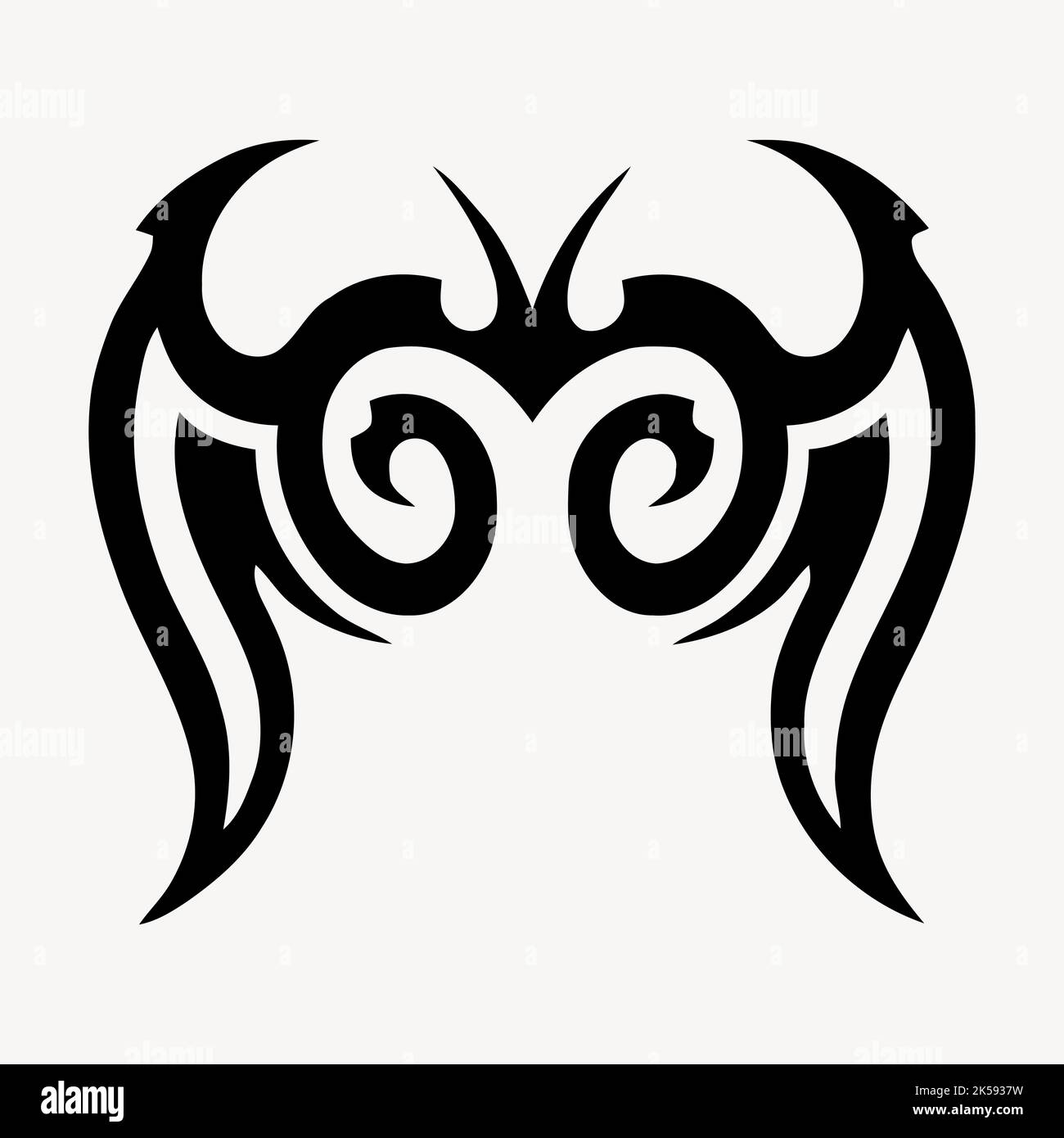 Tribal wings tattoo sticker, abstract illustration vector Stock Vector ...