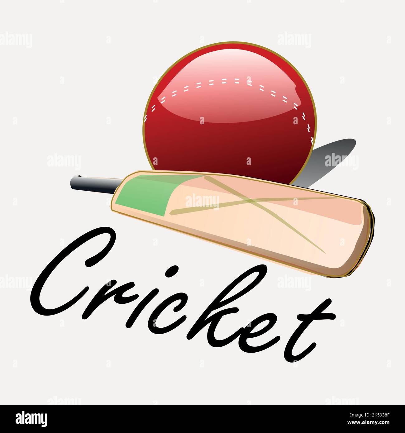Cricket equipment clipart, sport illustration vector Stock Vector Image ...