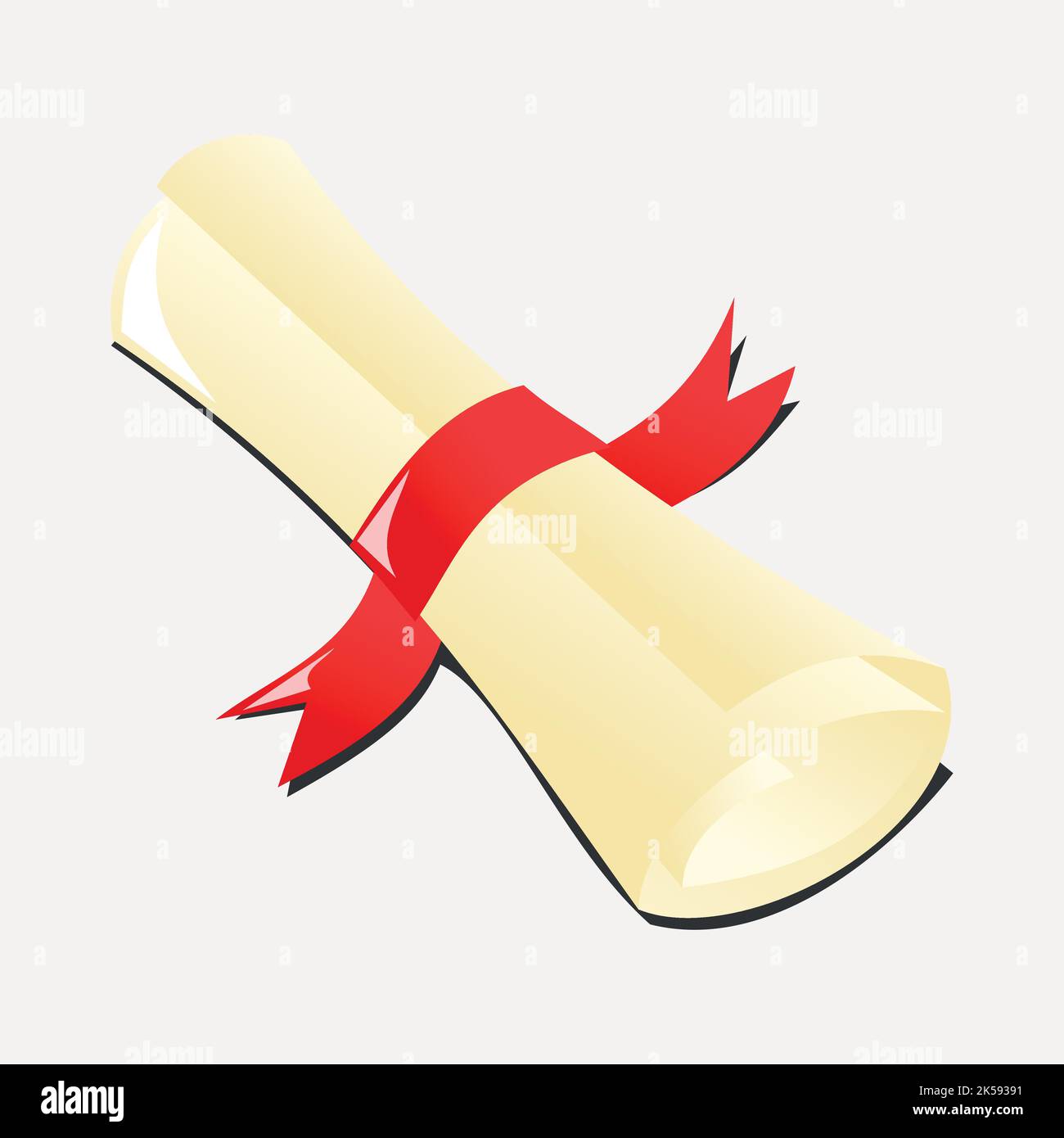 Diploma scroll clipart, paper illustration vector Stock Vector Image ...