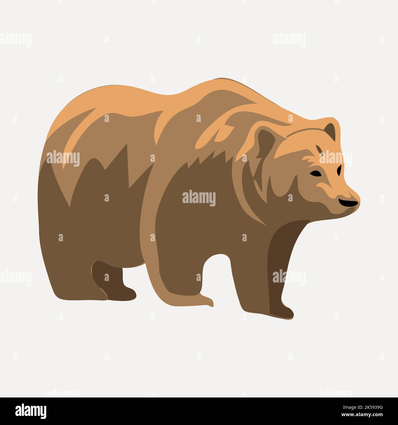 Grizzly bear clipart, animal illustration vector Stock Vector Image ...