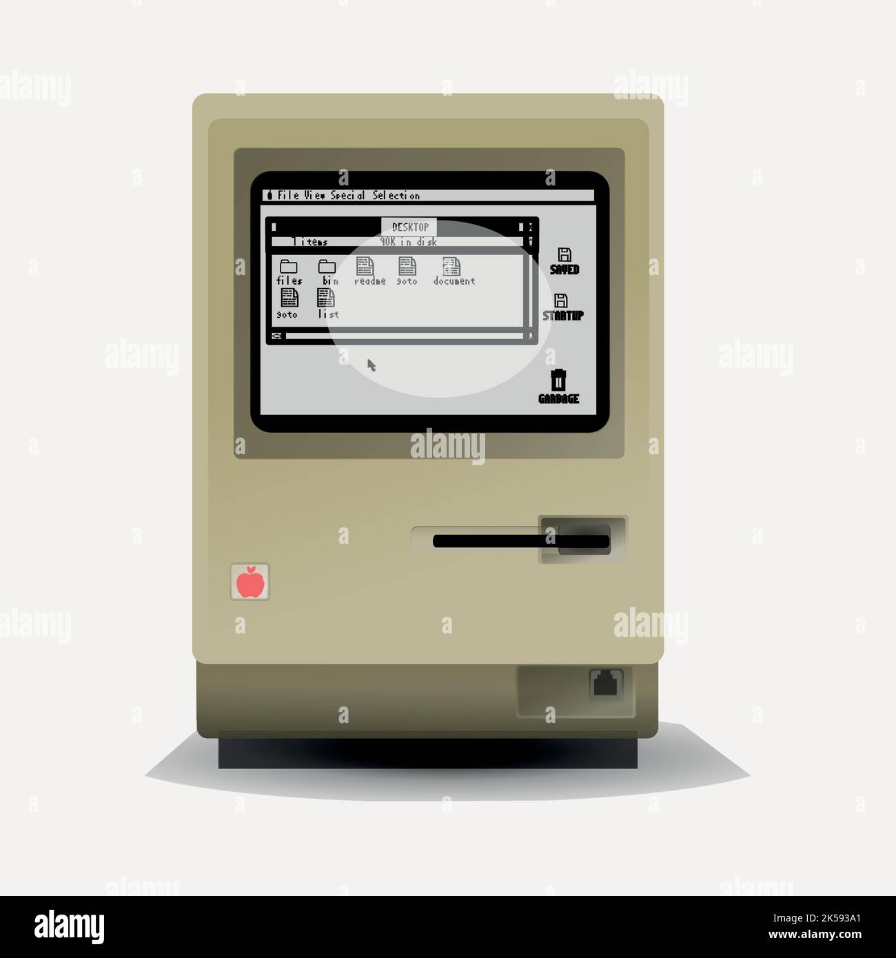 Computer screen clipart, vintage technology illustration vector Stock ...