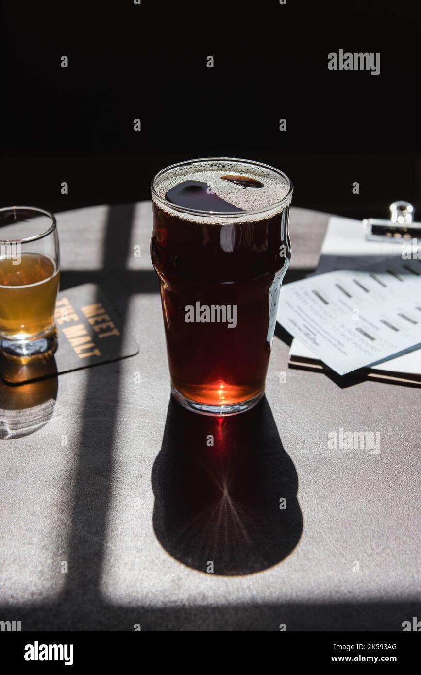 Beer Poured at Local Brewery for Day Drinking Stock Photo - Alamy