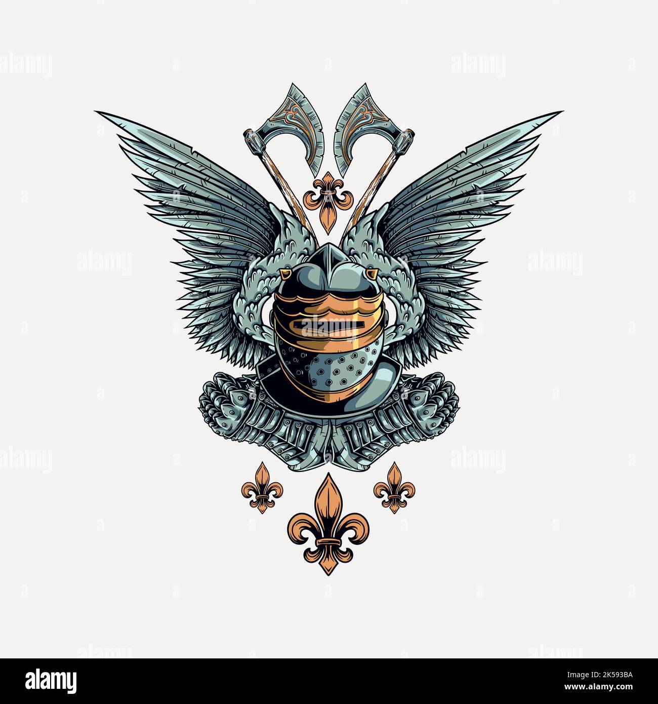 Knight crest clipart hi-res stock photography and images - Alamy