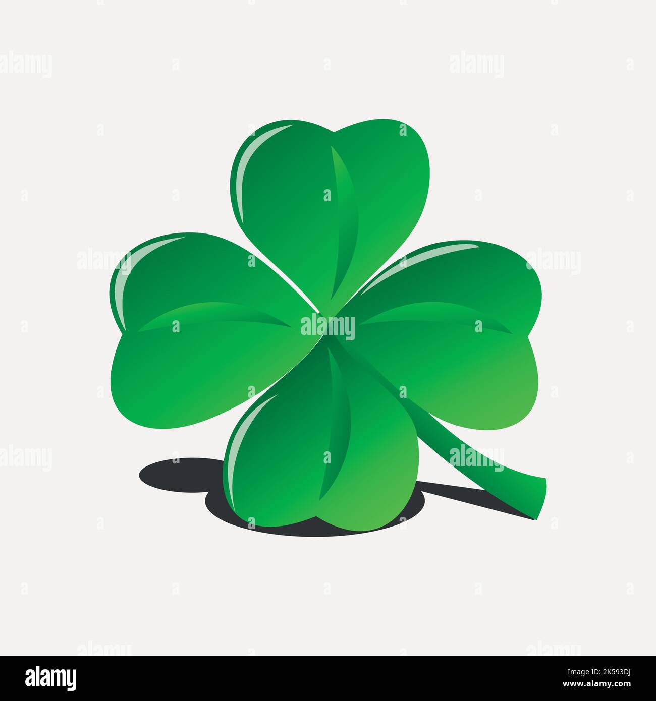 Shamrock leaf clipart, Saint Patrick's celebration illustration vector ...
