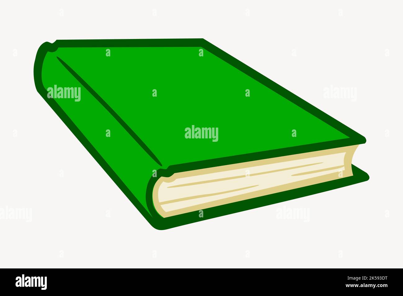 Green book sticker, stationery illustration vector Stock Vector Image ...