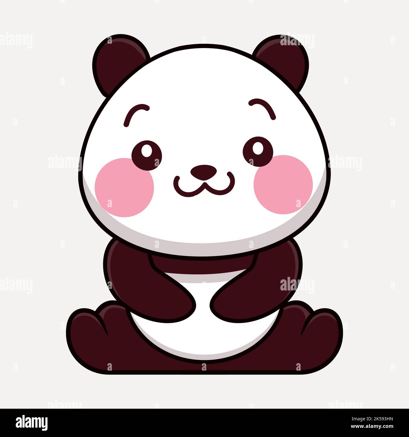 Cute panda clipart, animal cartoon illustration vector Stock Vector ...