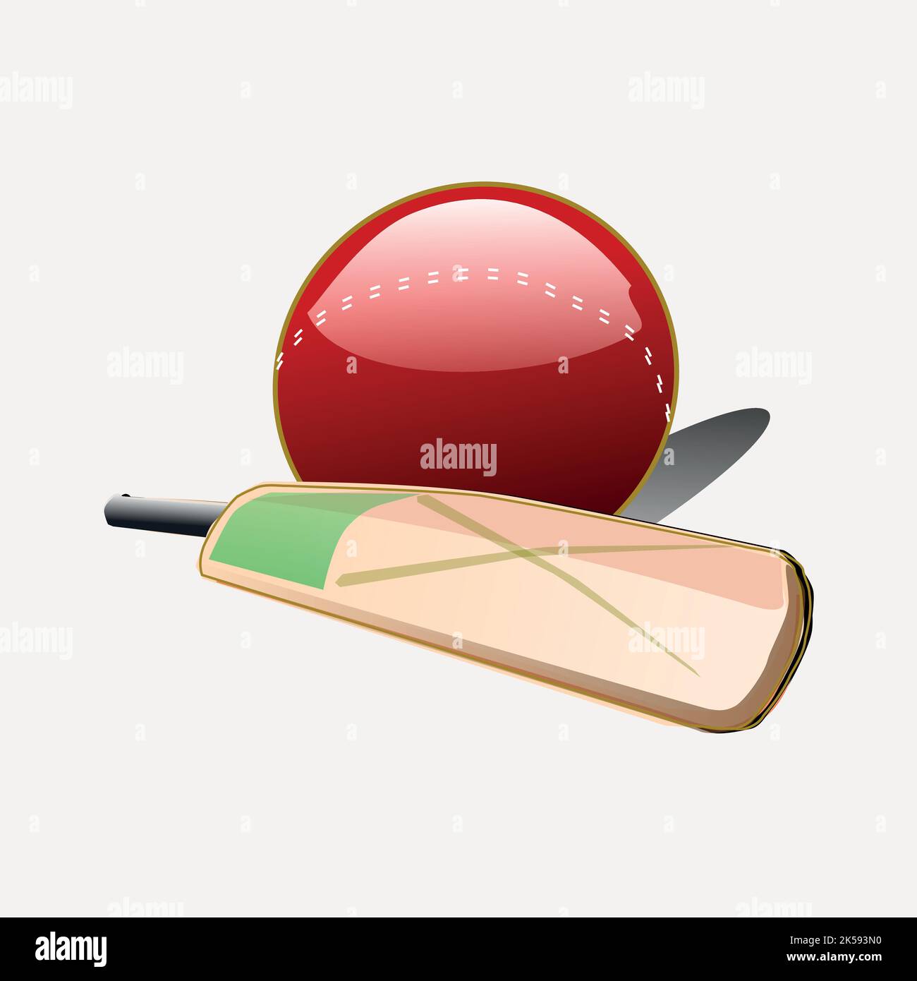 Cricket equipment clipart, sport illustration vector Stock Vector Image ...