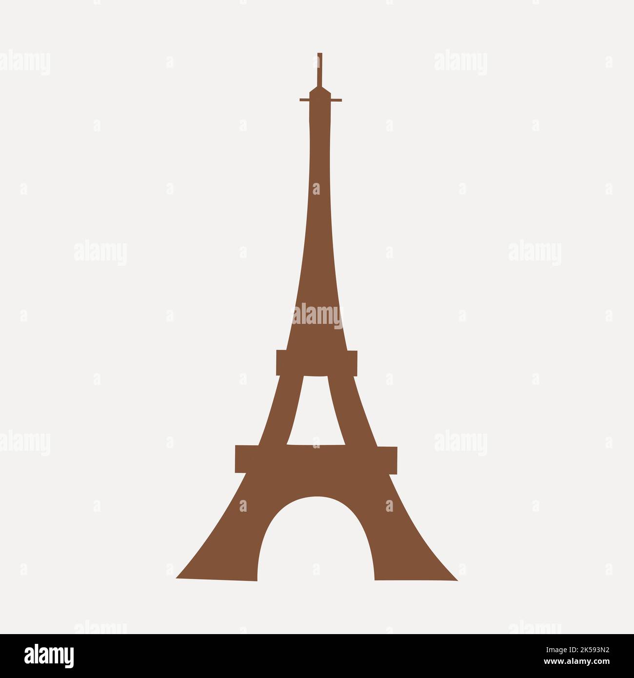 Eiffel tower clipart, landmark illustration vector Stock Vector Image ...