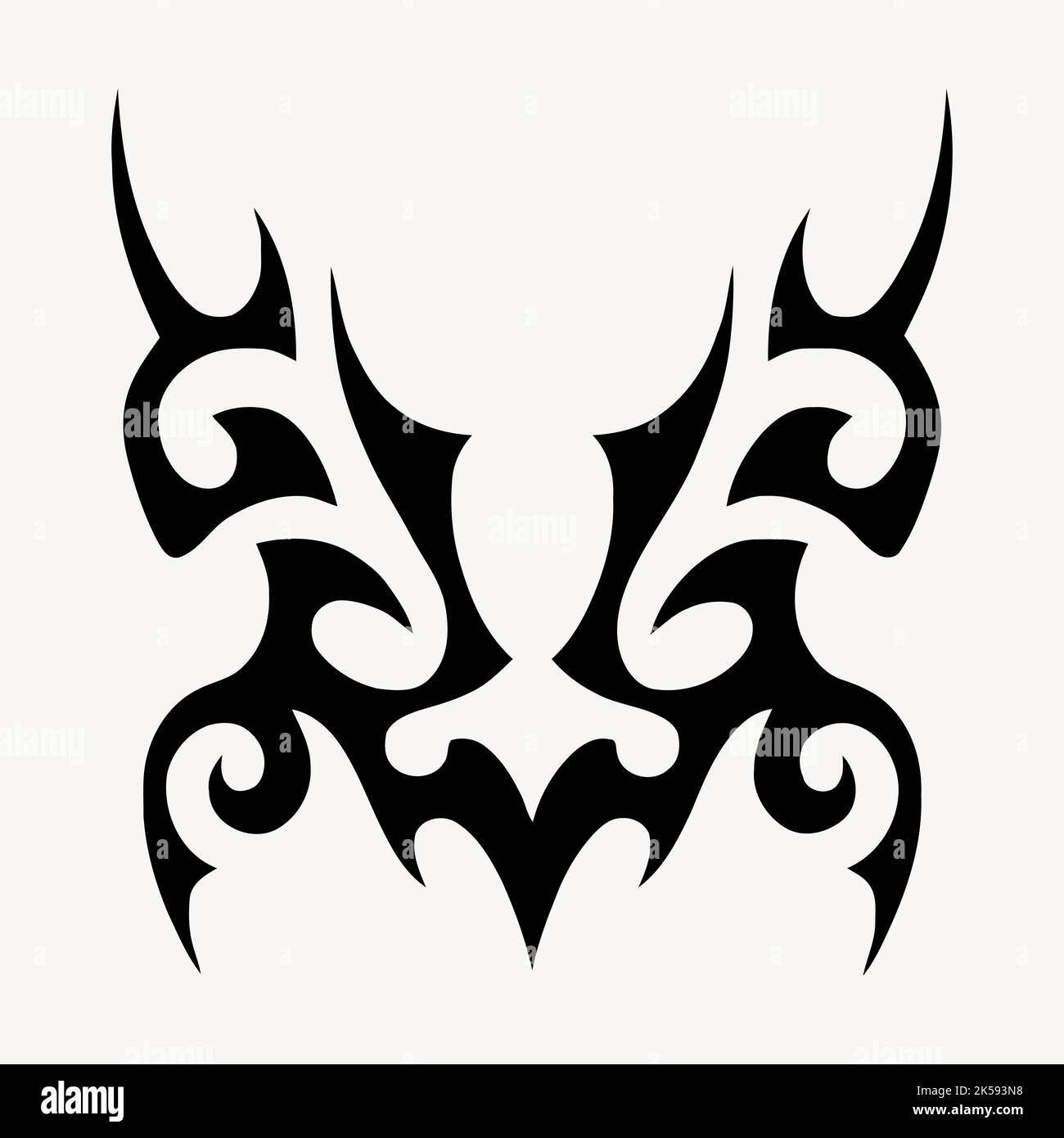 Tribal wings tattoo sticker, abstract illustration vector Stock Vector ...