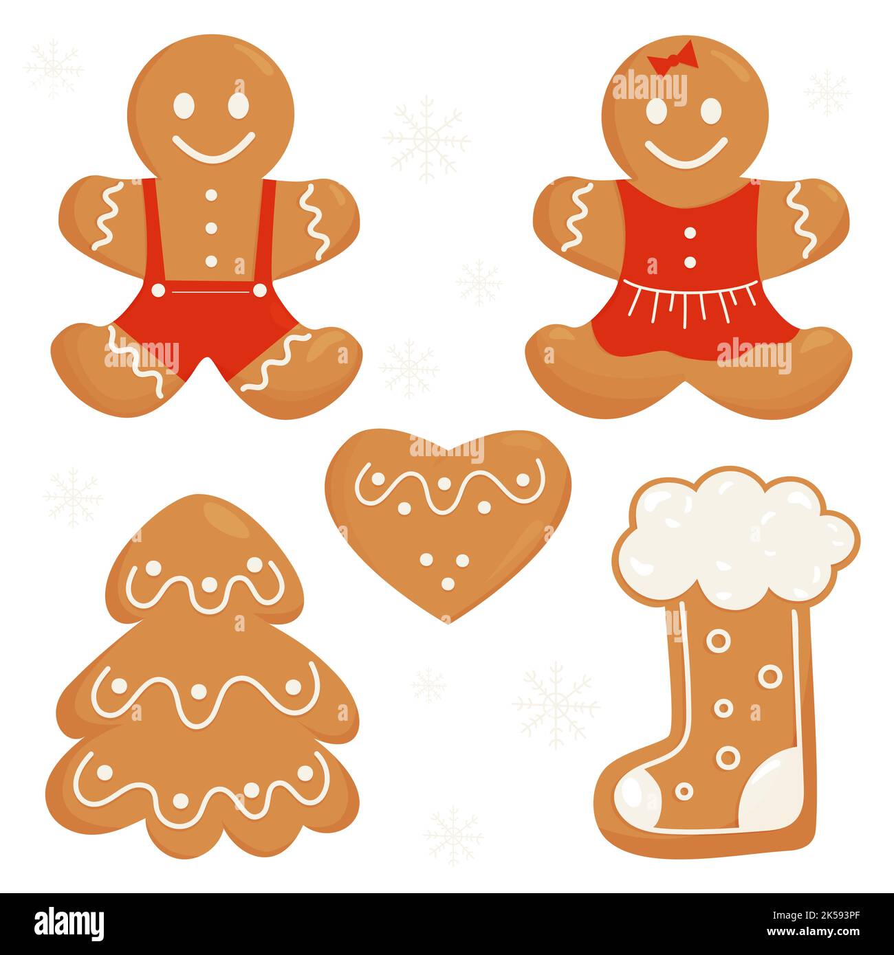 Man and girl gingerbread Stock Vector Images - Alamy